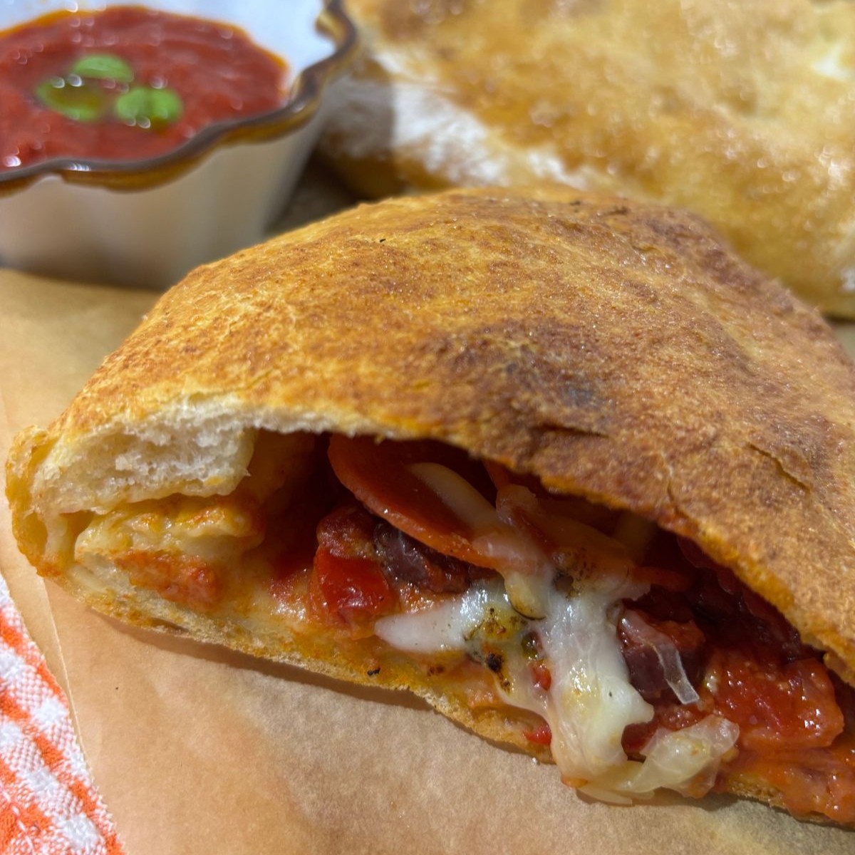 Homemade Calzone Recipe - Easy Italian Food Pizza Pockets