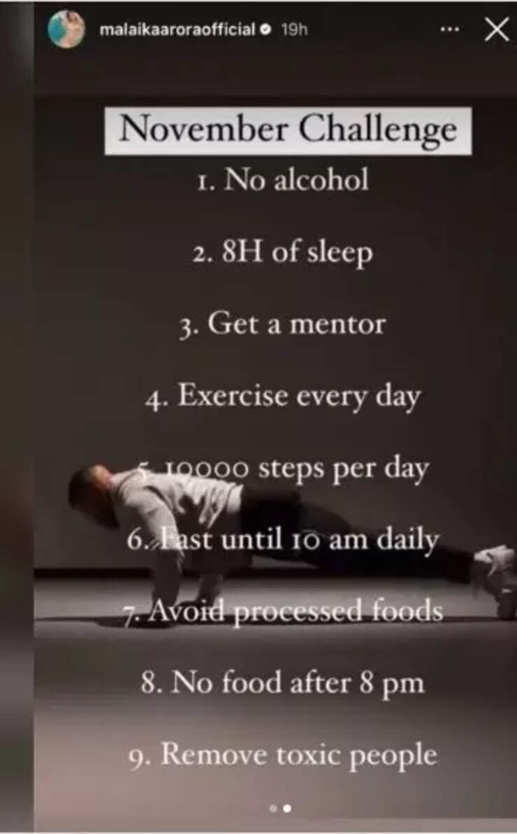 No alcohol, 8 hours of sleep, and more! Malaika Arora’s November ...