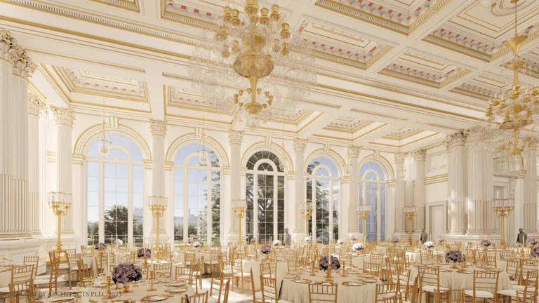 PHOTOS: Trump's Ballroom renderings show structure nearly twice the ...