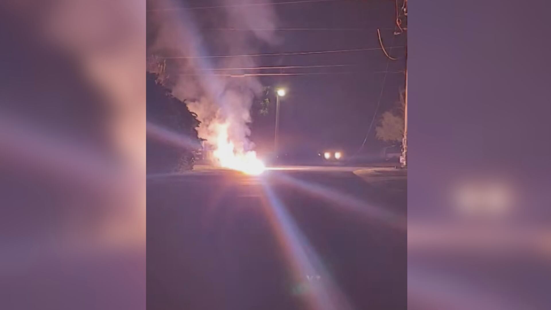 Downed power lines spark late-night fire in Swansboro