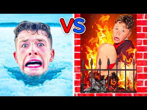 Playing hot vs cold hide and seek with little brother