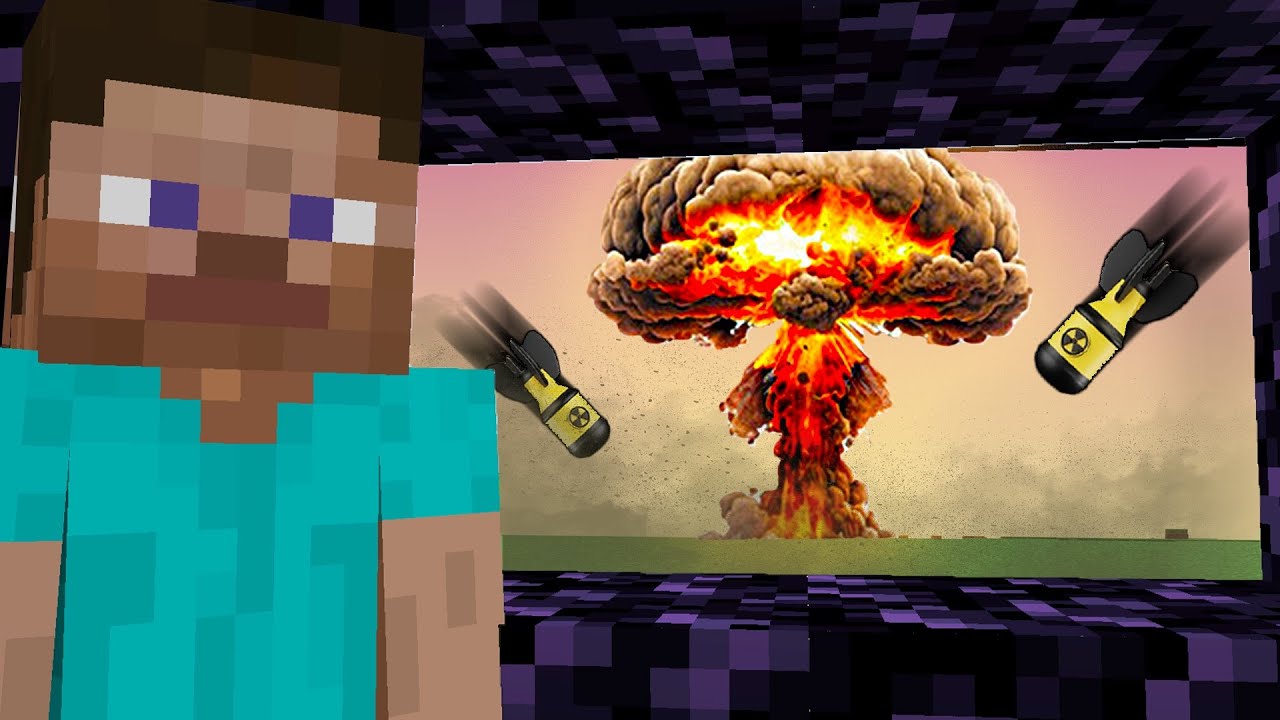 Surviving a nuke in Minecraft