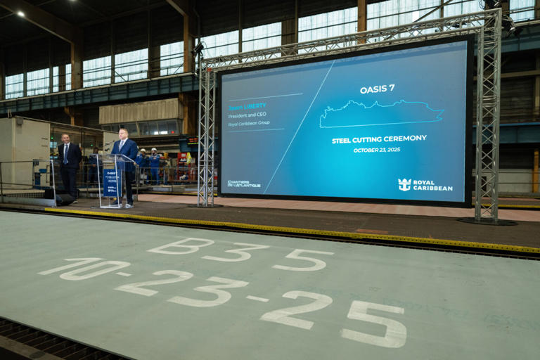 Royal Caribbean's seventh Oasis-class ship is underway, with a 2028 ...