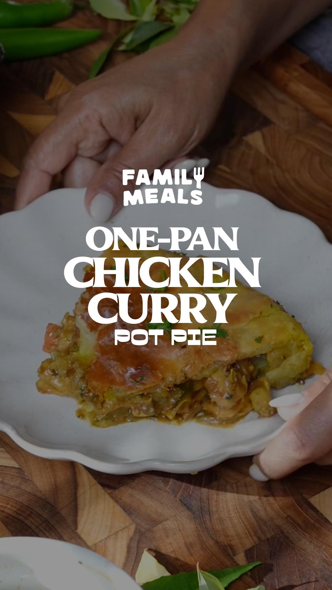 One Pan Chicken Curry Pot Pie
