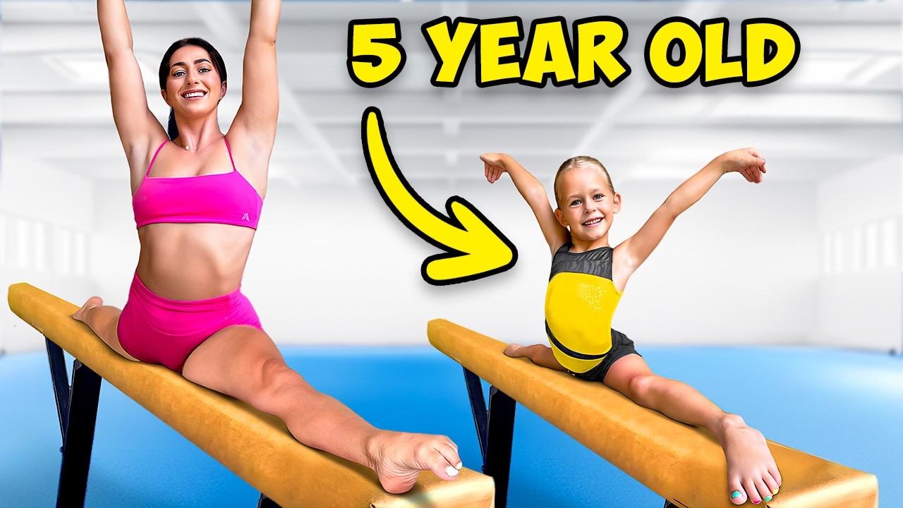 Britt Hertz challenges the smallest gymnast in the world