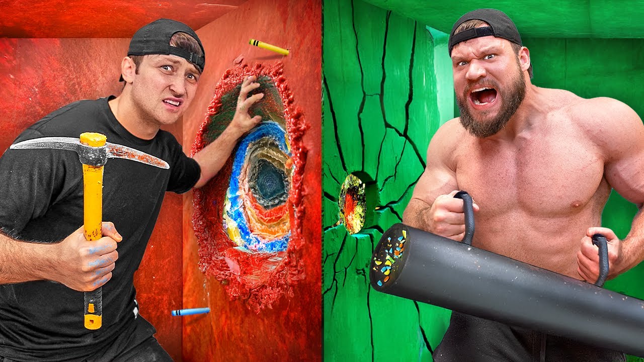 I compared 100 layers of crayons vs candy 🍬