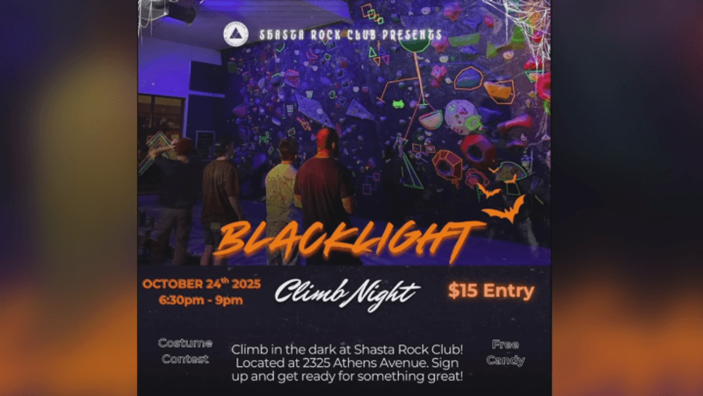 Shasta Rock Club's Halloween Black Light Climb Night returns Oct. 24 in ...