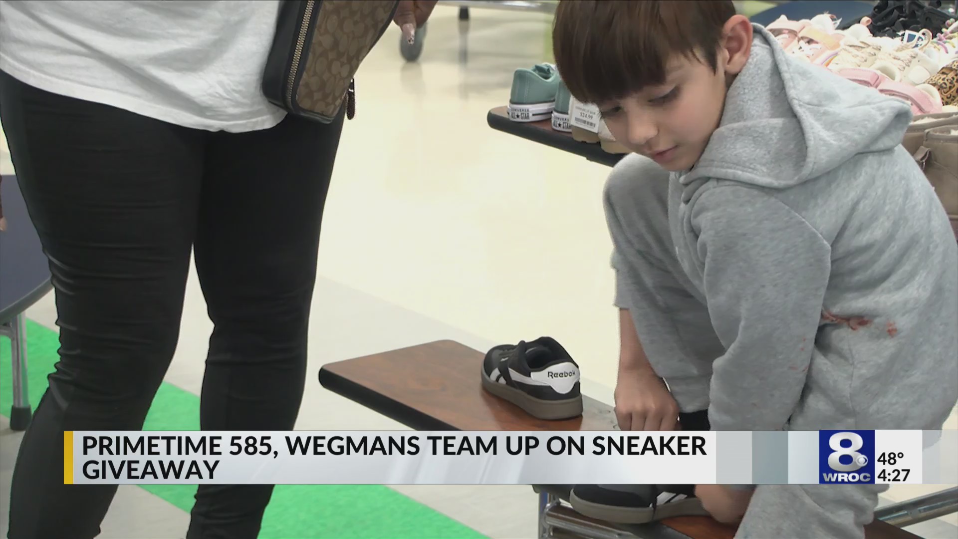 Wegmans and Primetime585 host shoe giveaway
