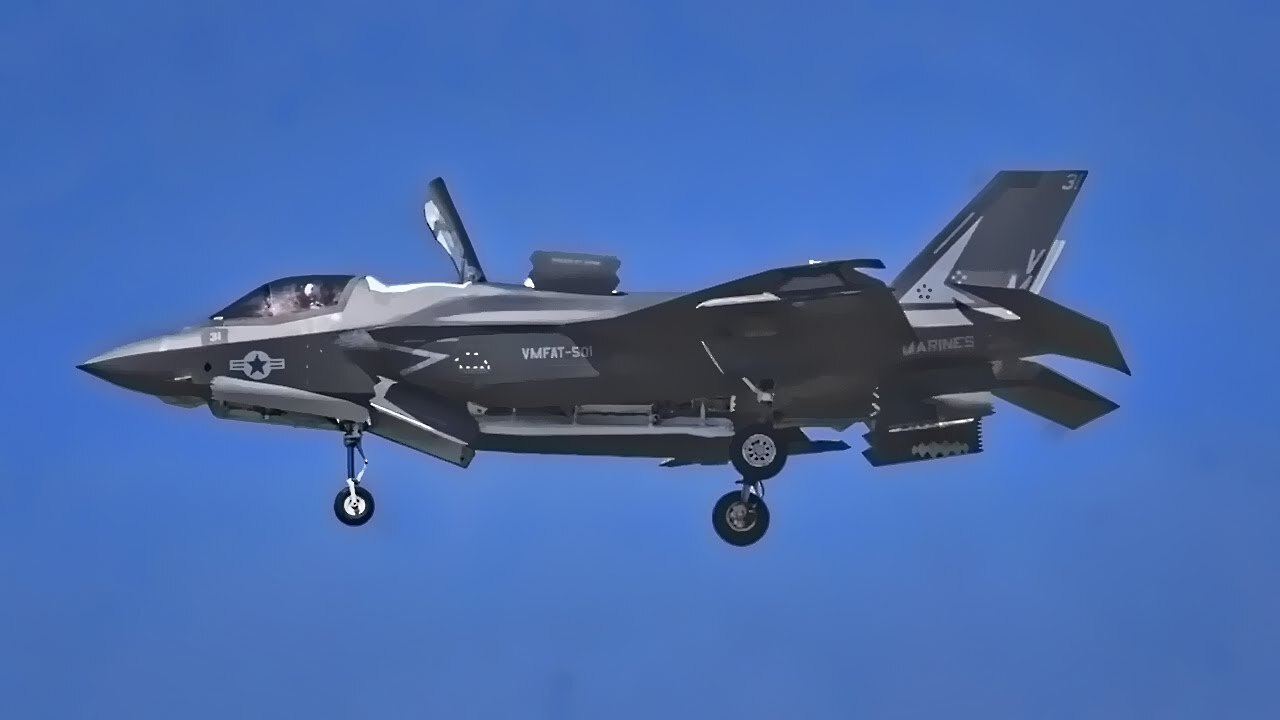 Marine Corps F-35B Hovering At Air Show (April 2019)