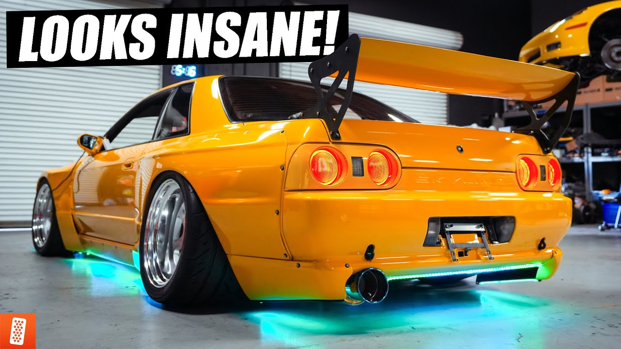 The R32 Skyline Gets a Full Interior Makeover and Insane Underglow Setup