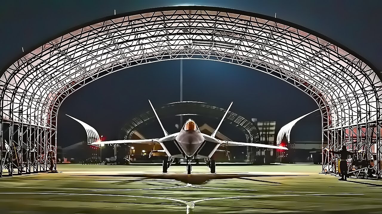F-22 Raptor Night Flightline Ops • Langley AFB