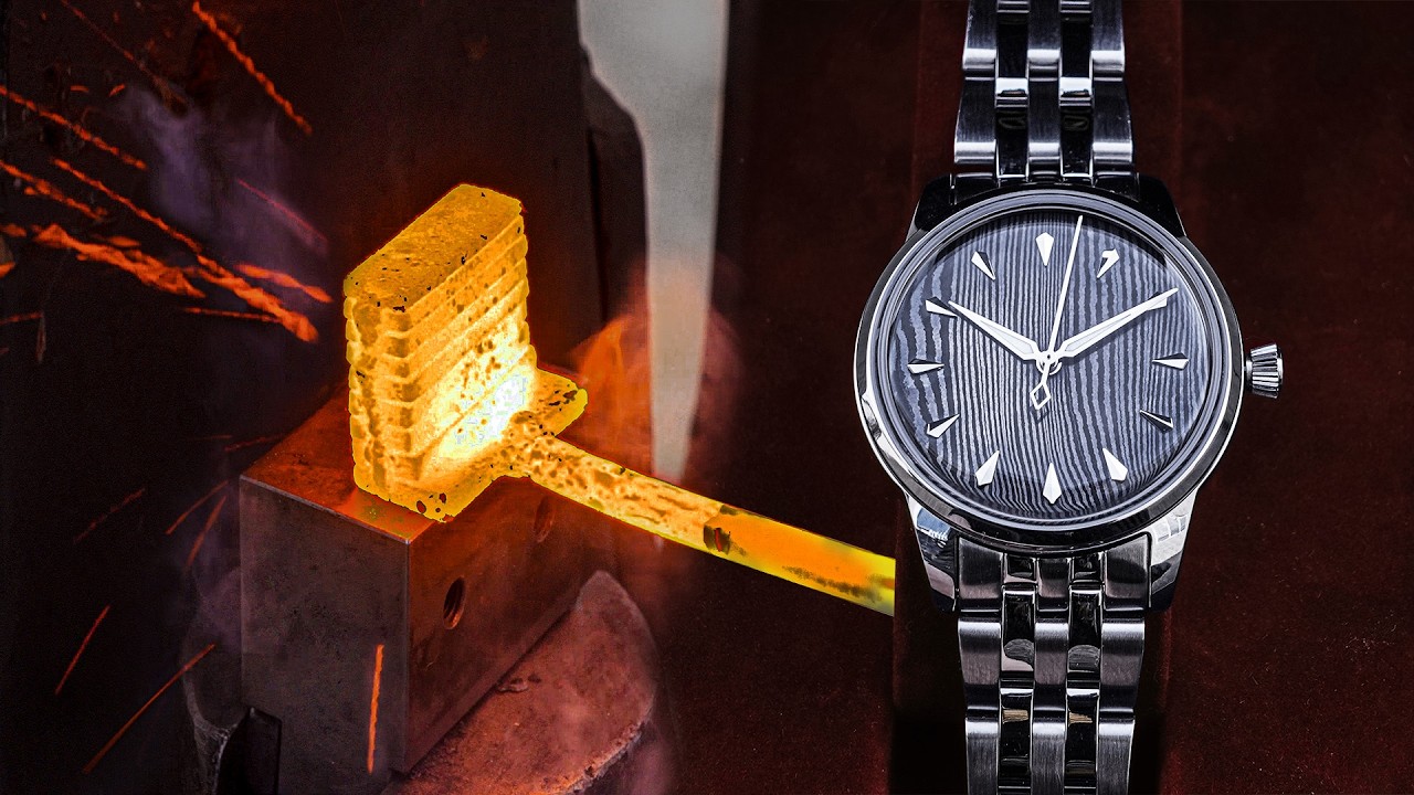 My dream Seiko mod: Damascus steel dial forging