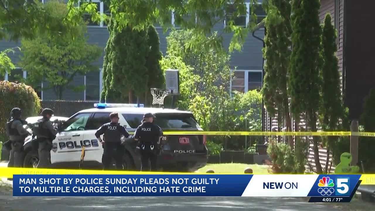 Man shot by police during Burlington standoff back in court