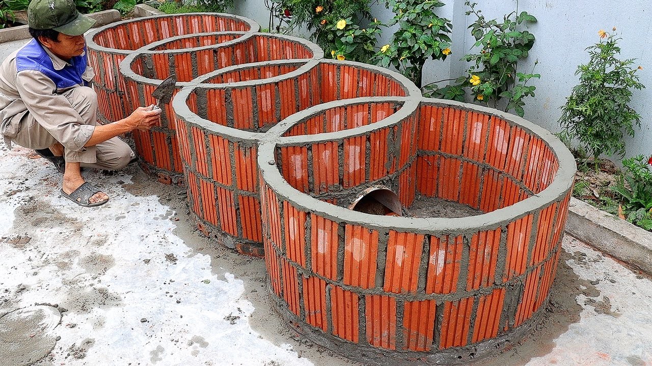 How to build a fish tank using brick and cement (step-by-step)