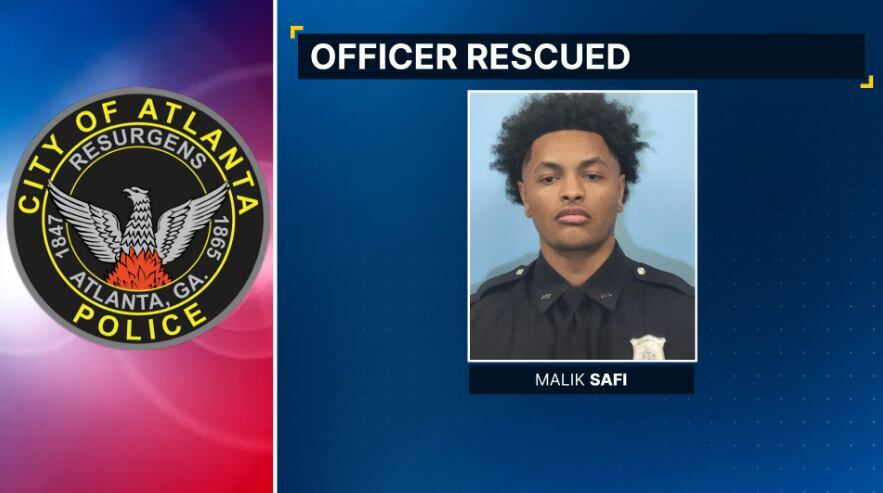 Video shows neighbors rescue Atlanta officer after he crashed into ...