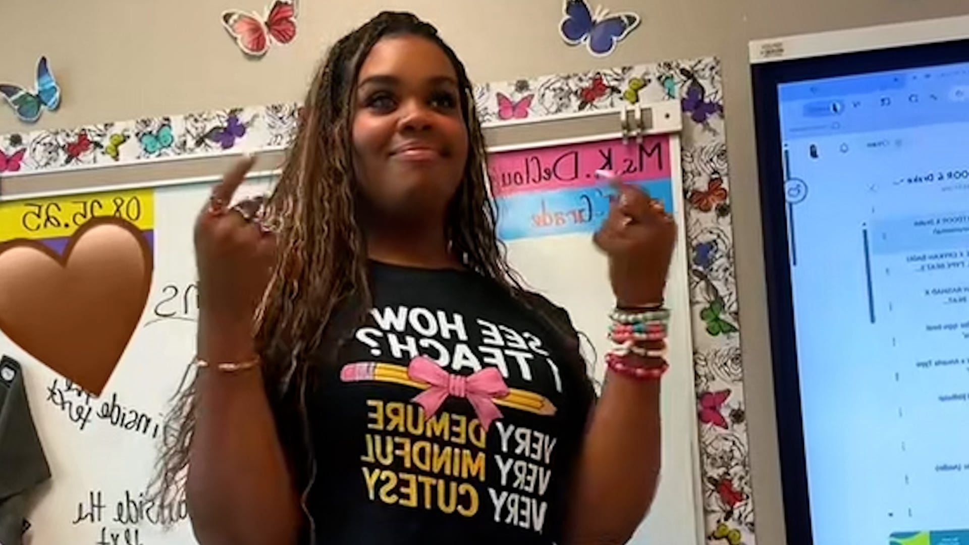 Elementary students start their day with uplifting viral chant