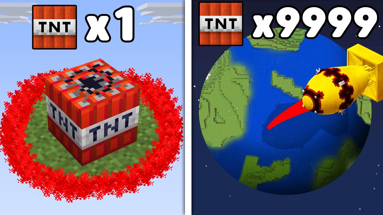 Minecraft TNT from level 1 to 1,000,000