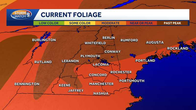 NH foliage map: Colors at or near peak across central, southern ...