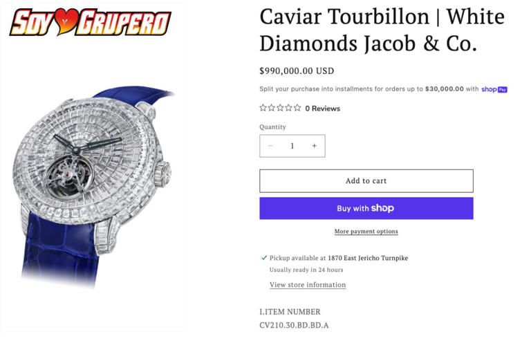 Peso Pluma presume reloj de 18 millones de pesos en los Premios ...