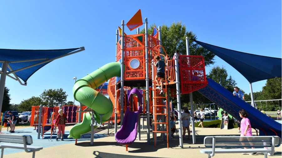 Pole Green Park in Mechanicsville celebrates new children’s playground ...