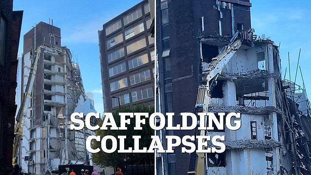Manchester city centre building collapses during demolition work