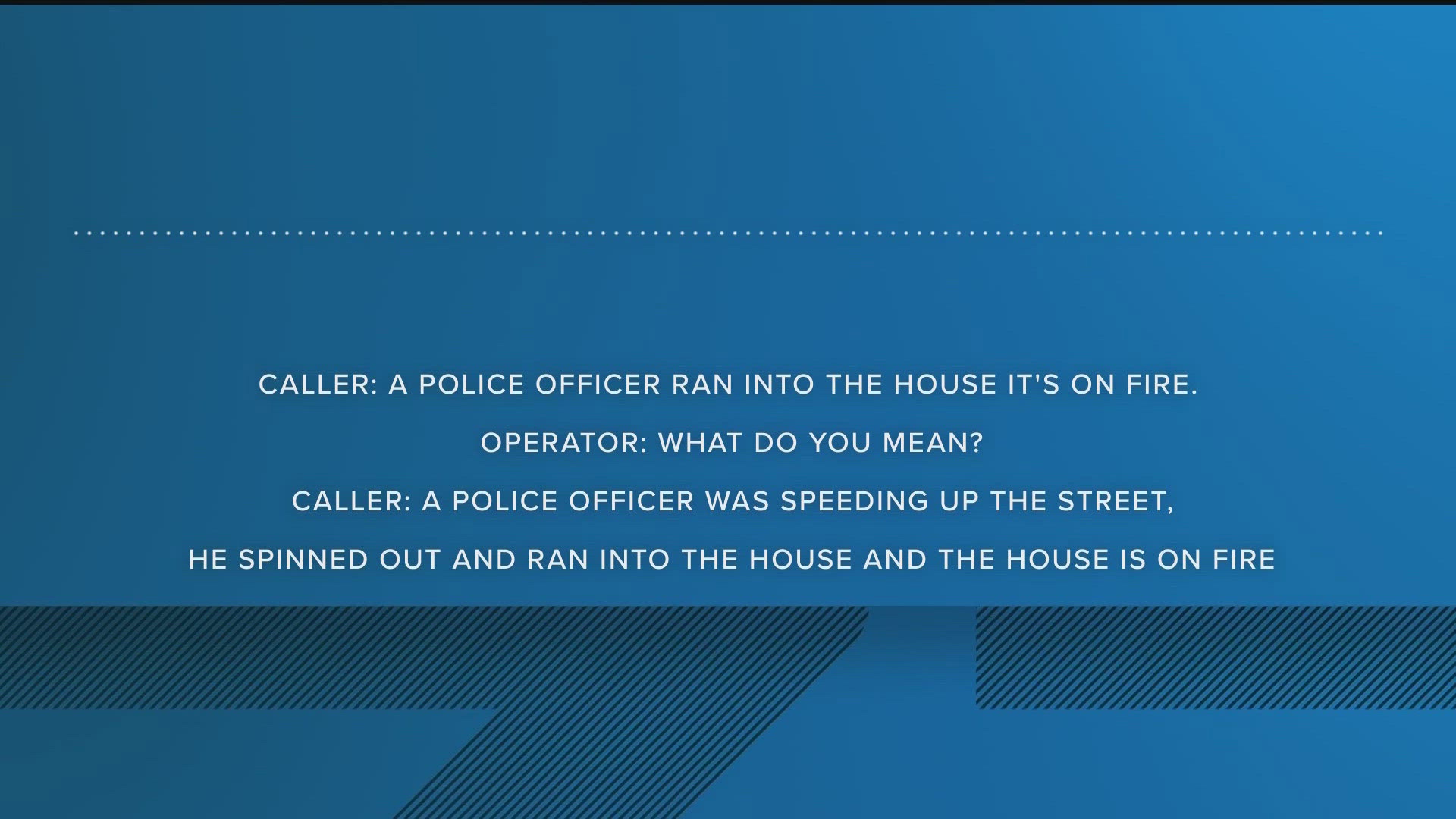 911 call | Atlanta Police officer crashes into home, sparking fire