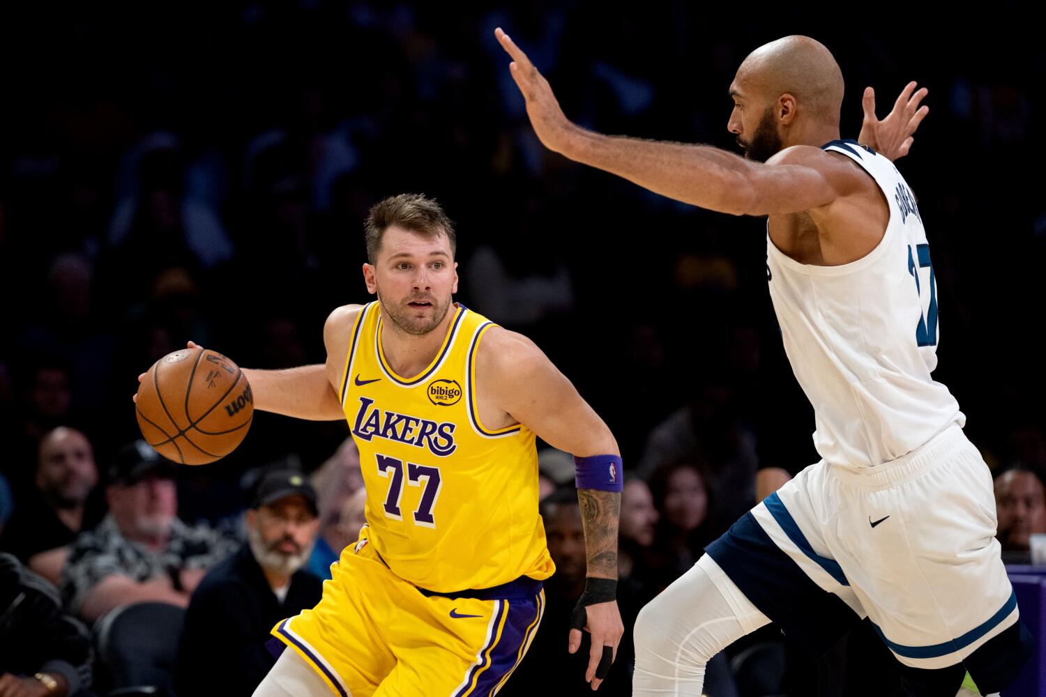 Luka Doncic scores 49 to lead the Lakers to a rout of Timberwolves