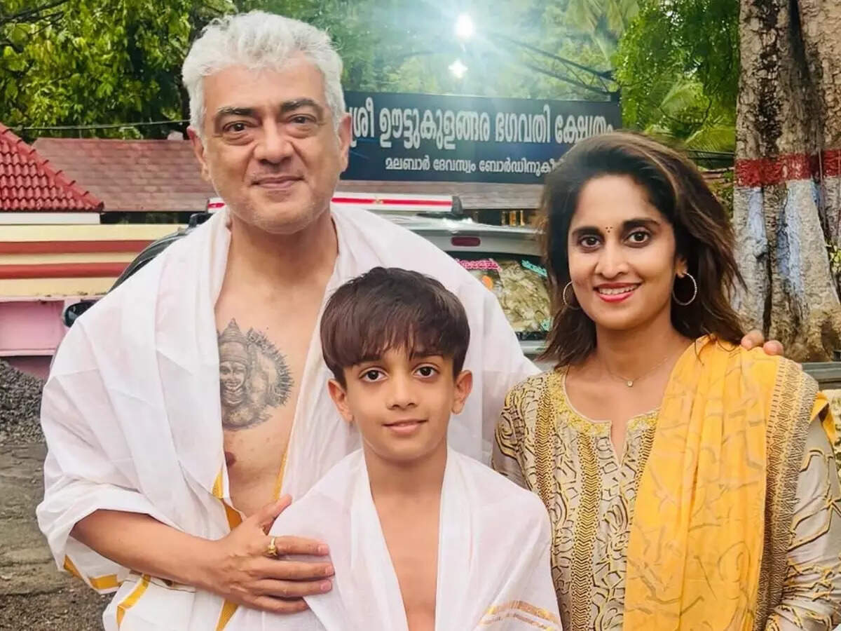 Tamil superstar Ajith Kumar’s tattoo goes viral in new pics with wife ...