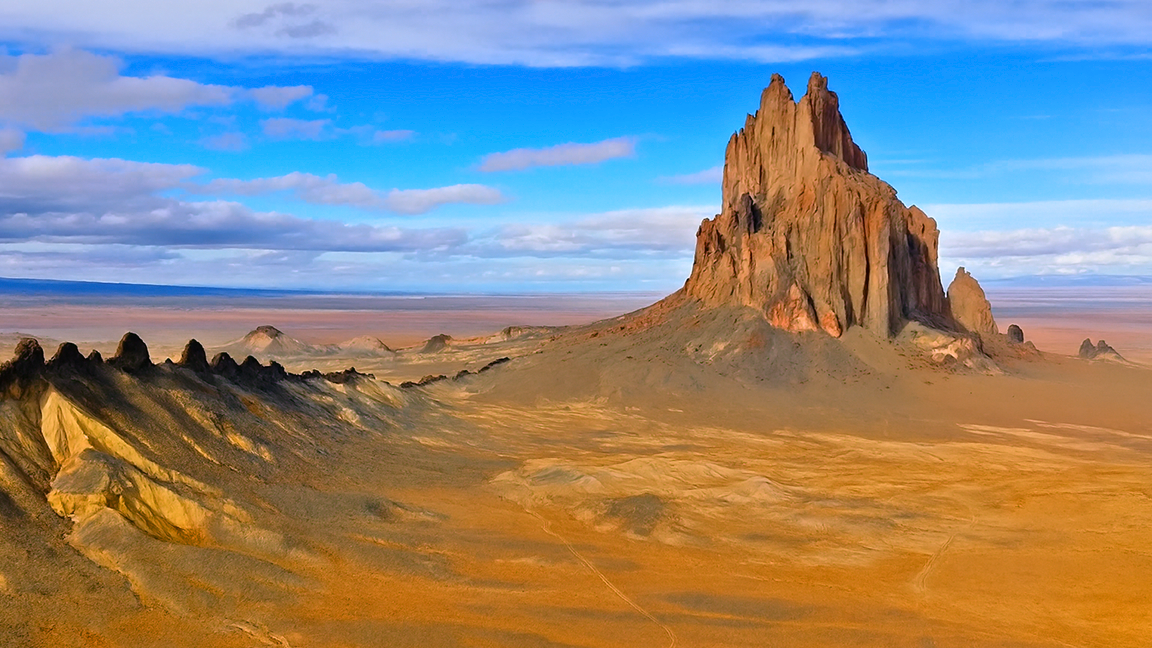 New Mexico – Luftaufnahme des Shiprock