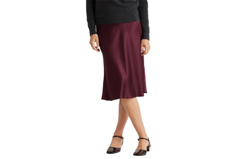 I wear this silk midi skirt constantly — here’s how I style it for any ...
