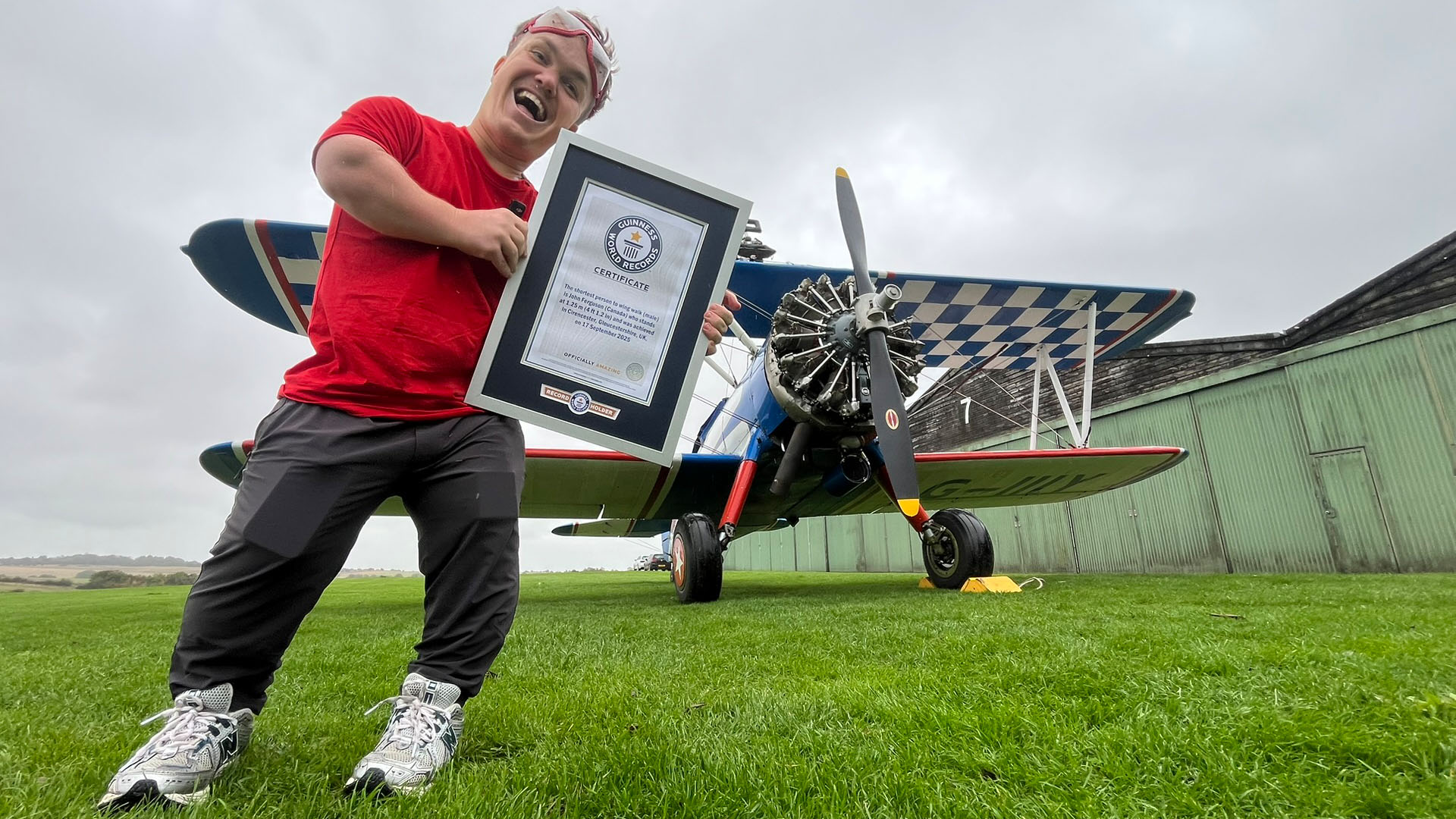 Canadian YouTuber becomes the world’s shortest wing walker after high ...