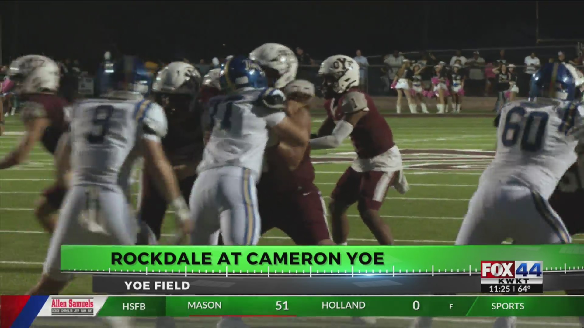 FOX 44 Friday Night Football Fever: Rockdale vs. Cameron Yoe