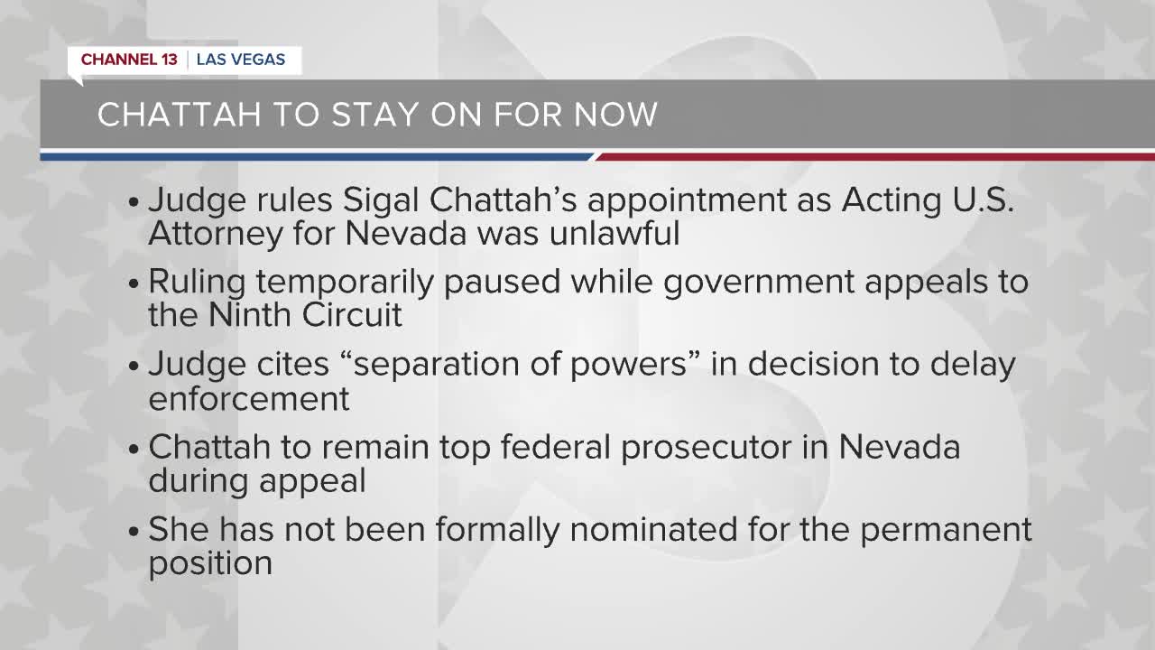Federal Judge Pauses Ruling Against Nevada Acting US Attorney Sigal ...
