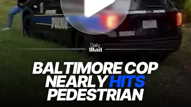 Cop nearly hits suspect while chasing him in patrol car