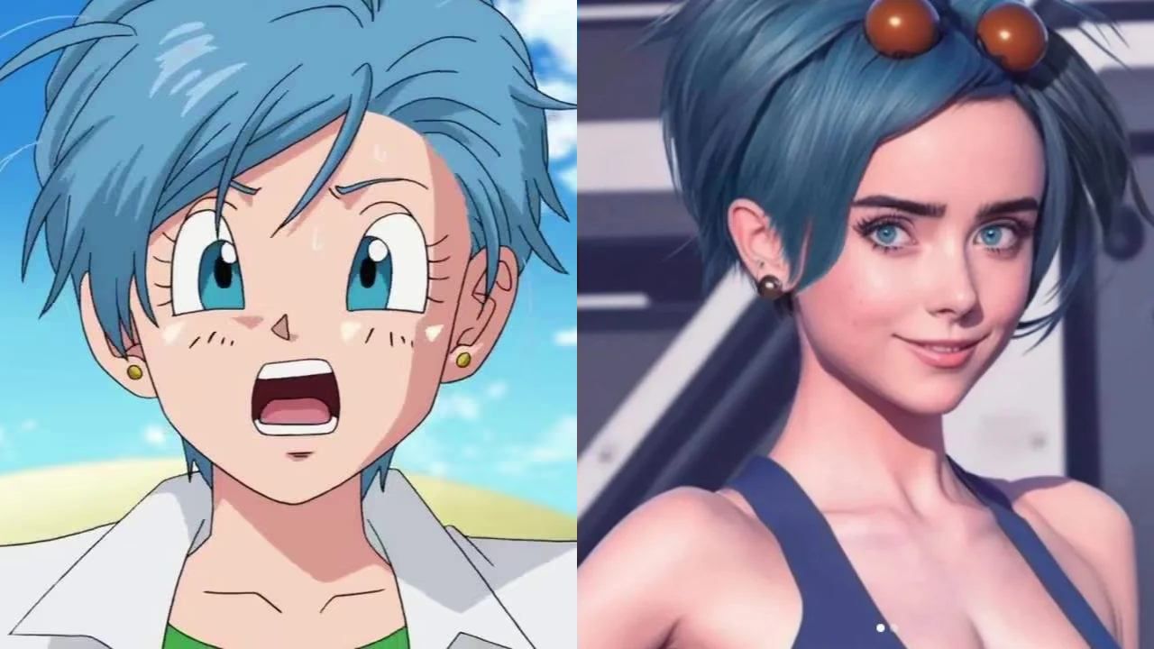 Como seriam Bulma e Vegeta na vida real? Artista imagina versões ...