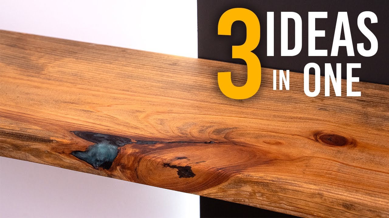 Station murale tout-en-un : bureau, étagère et lumière LED!