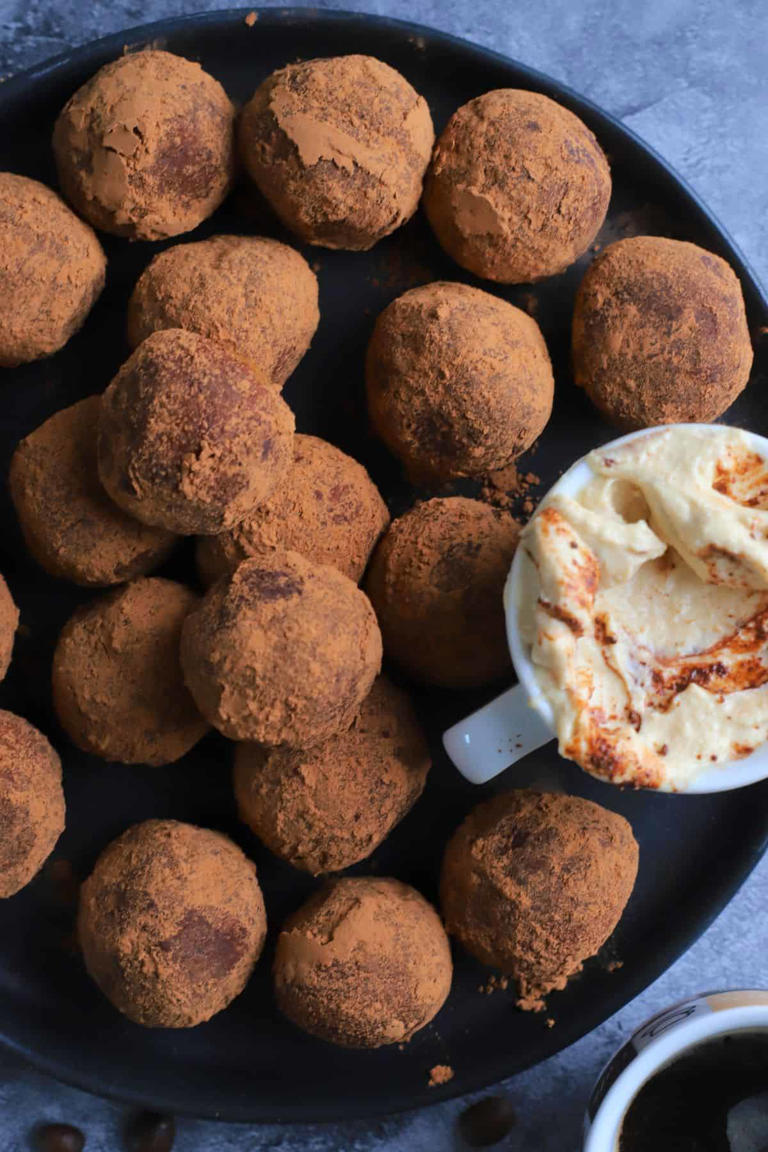 No Bake Low Carb Tiramisu Protein Balls