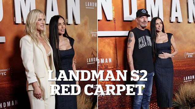 Ali Larter, Demi Moore, & Billy Bob Thornton at Landman premiere