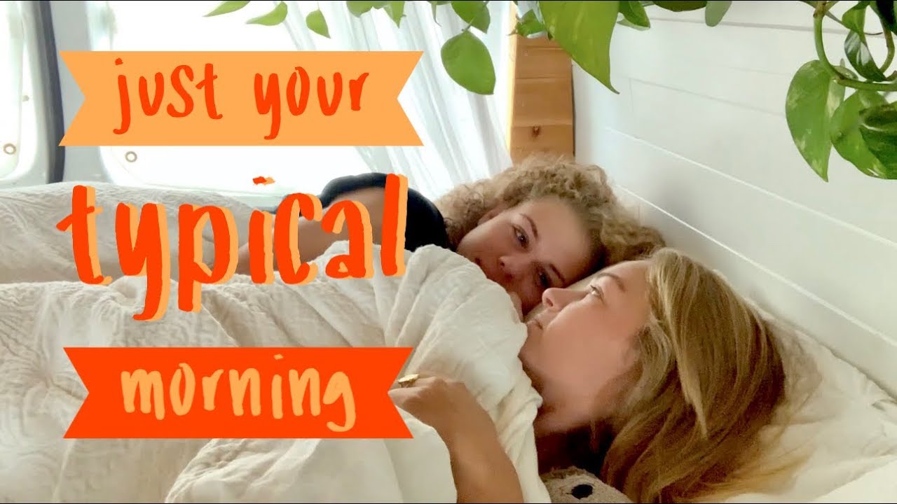 Van life morning routine in a Ford Econoline