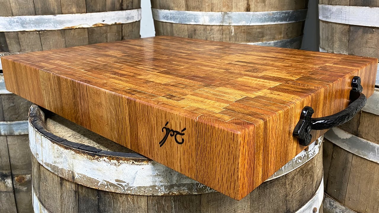 Turning a barrel into a butcher block