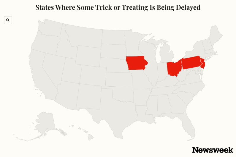Map Shows Where Trick-Or-Treating is Cancelled as Areas Postpone Halloween