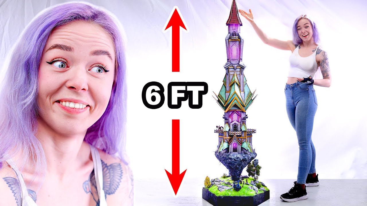 20 days of work to build a giant 6-foot wizard tower!