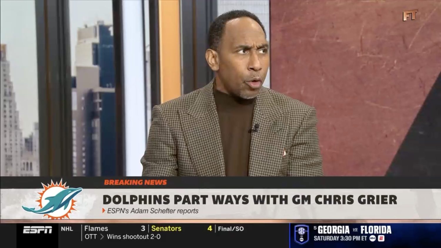 Stephen A. Smith livid over Miami Dolphins ousting GM: ‘The brother ...