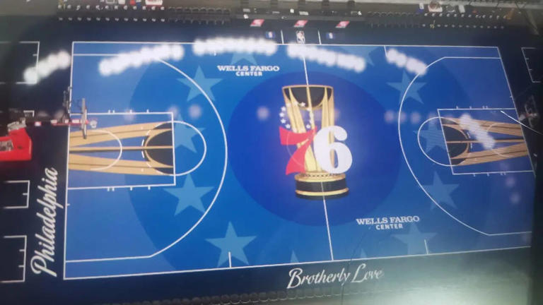 What’s With 76ers’ New Blue Court? Wild Design Explained as NBA Cup ...