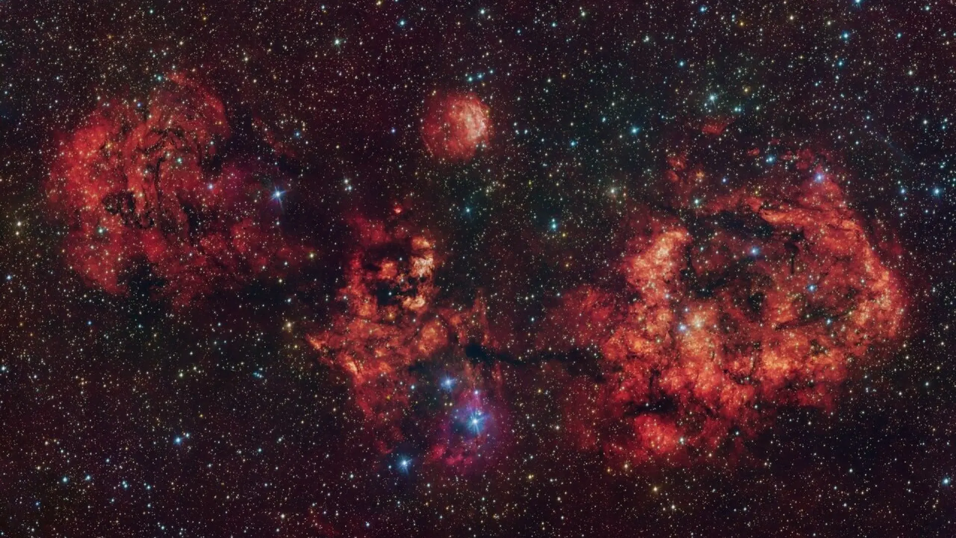 Captan una nebulosa con la forma de un "terrorífico" murciélago sobre ...