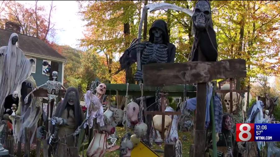 Annual Plainville neighborhood Halloween display raises money for local ...