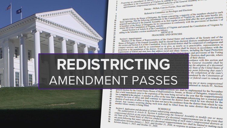 Virginia Senate approves redistricting constitutional amendment ...