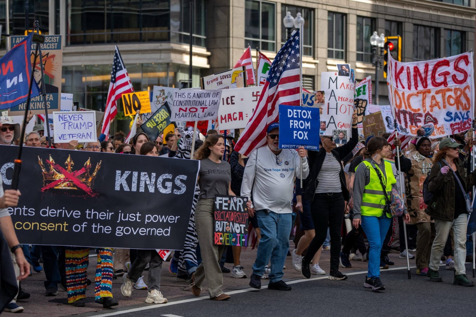 Anti-Trump protest organizer brags 'the people here are antifa'
