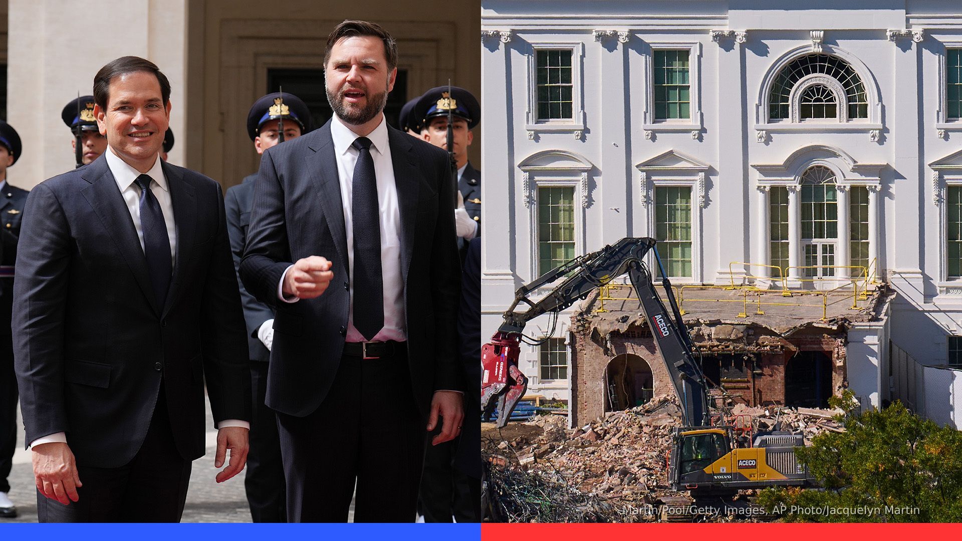 Most Americans against Trump's East Wing demo; Trump floats Vance-Rubio ...