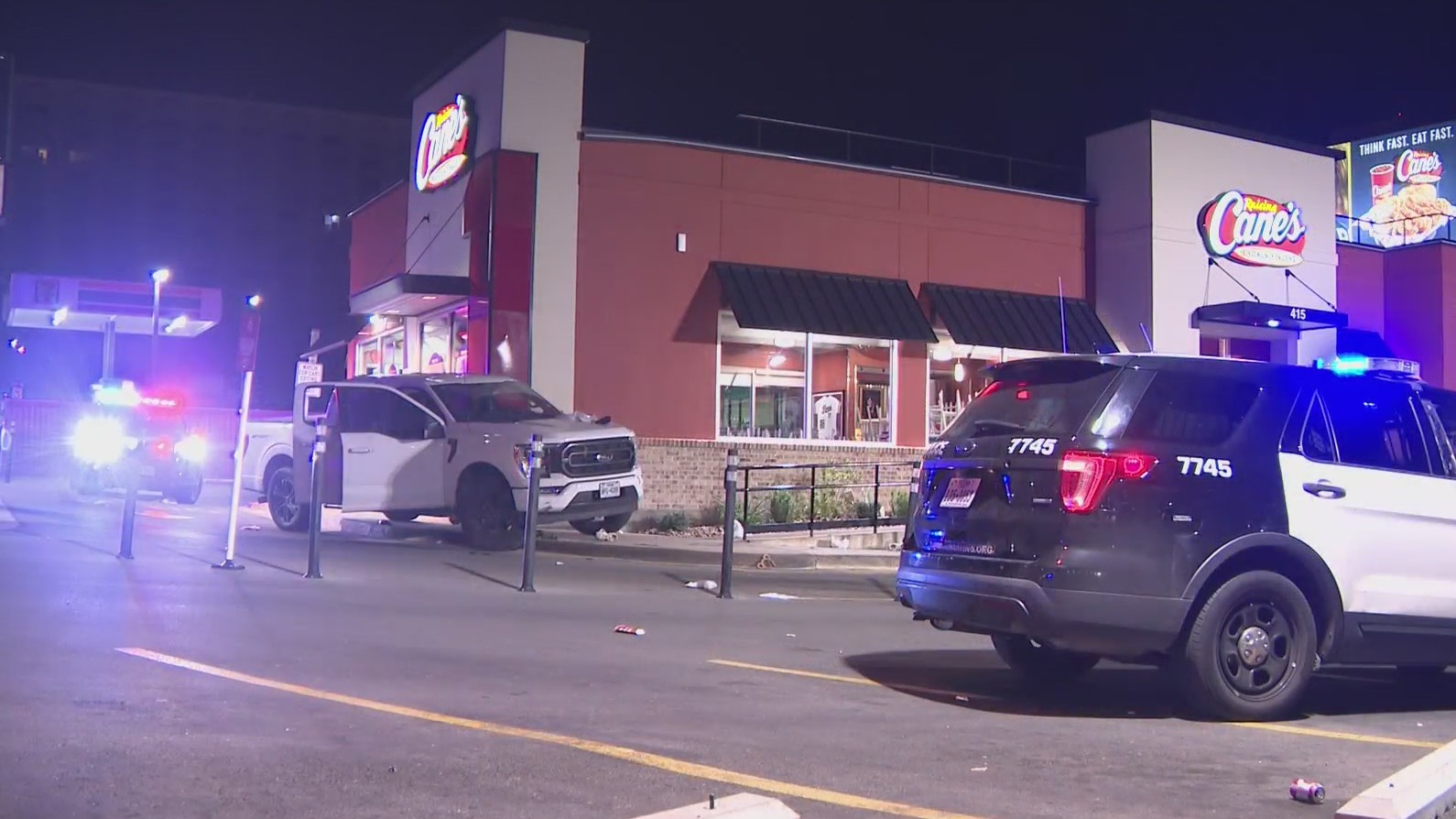 1 arrested, 5 hurt after crash at Raising Cane's in downtown Austin